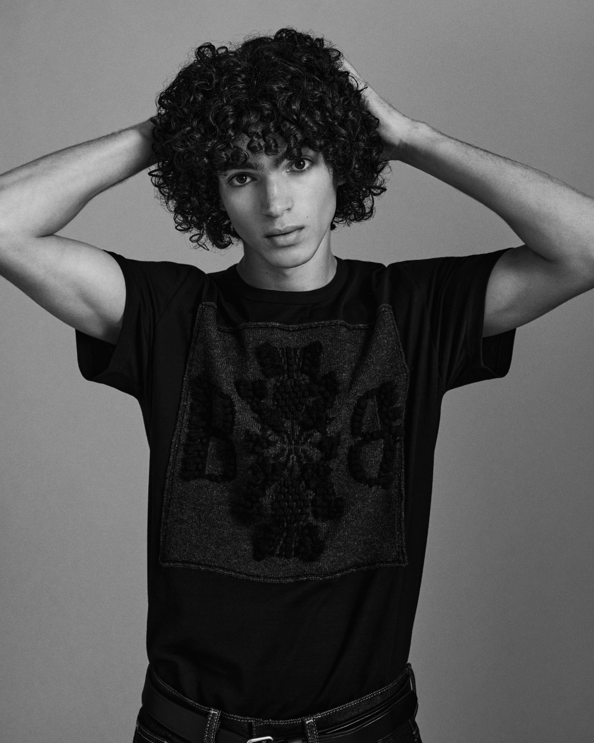 Cotton t-shirt with Barrie logo cashmere patch – Barrie.com