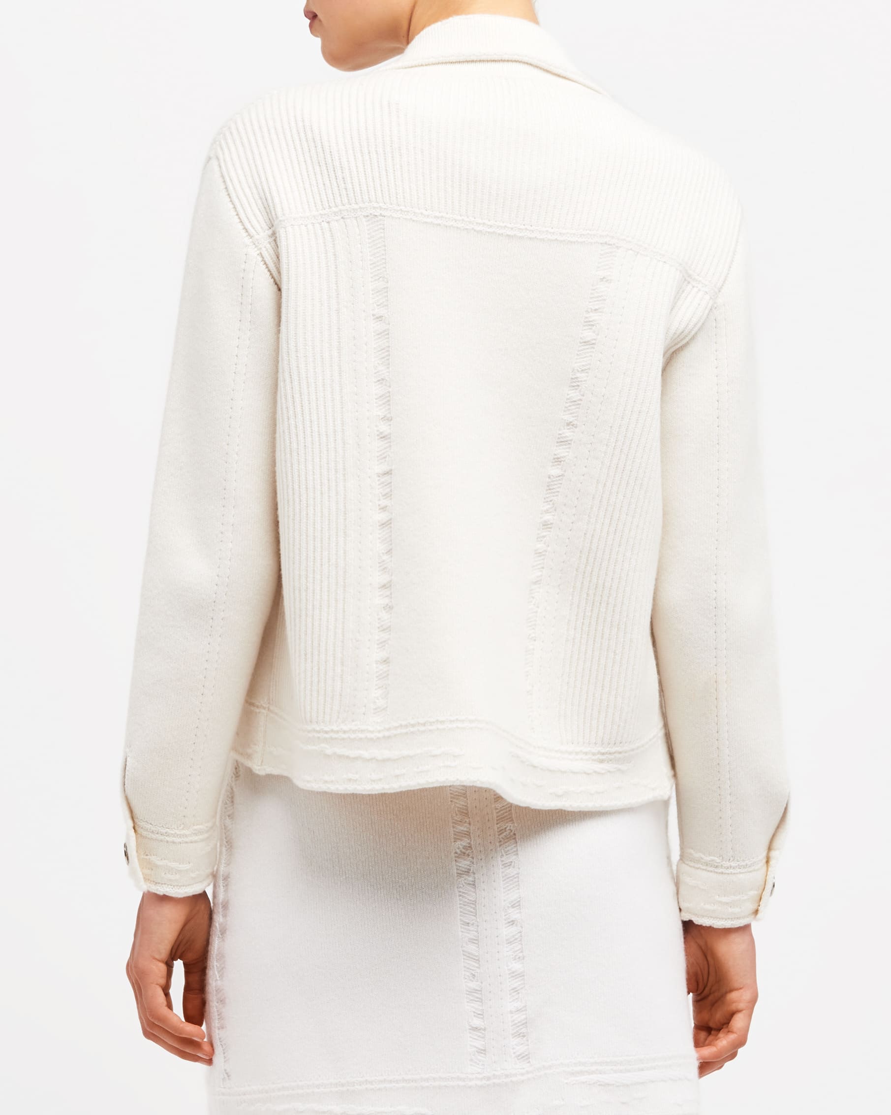 캐시미어와 면 피티드 데님 재킷 – Barrie