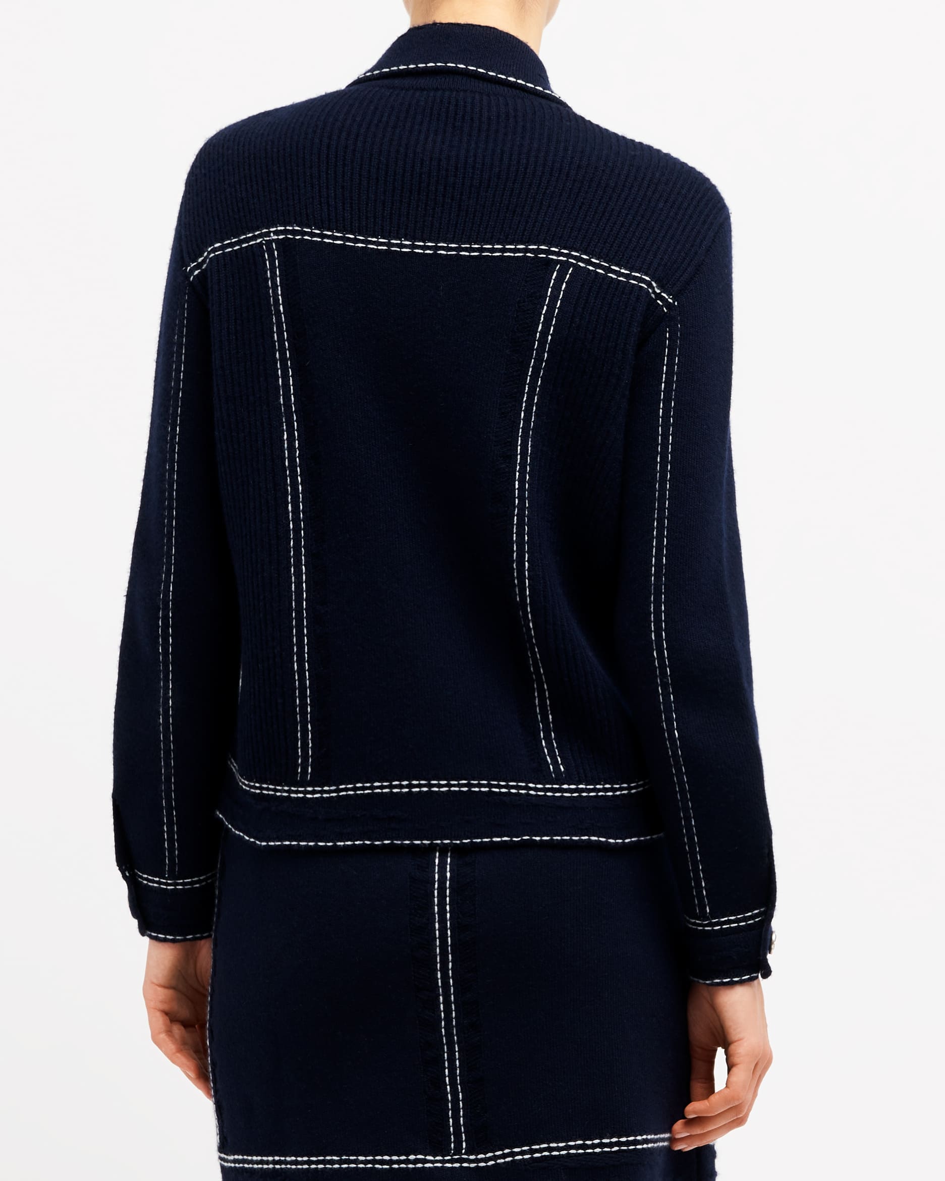 Denim cashmere and cotton jacket – Barrie