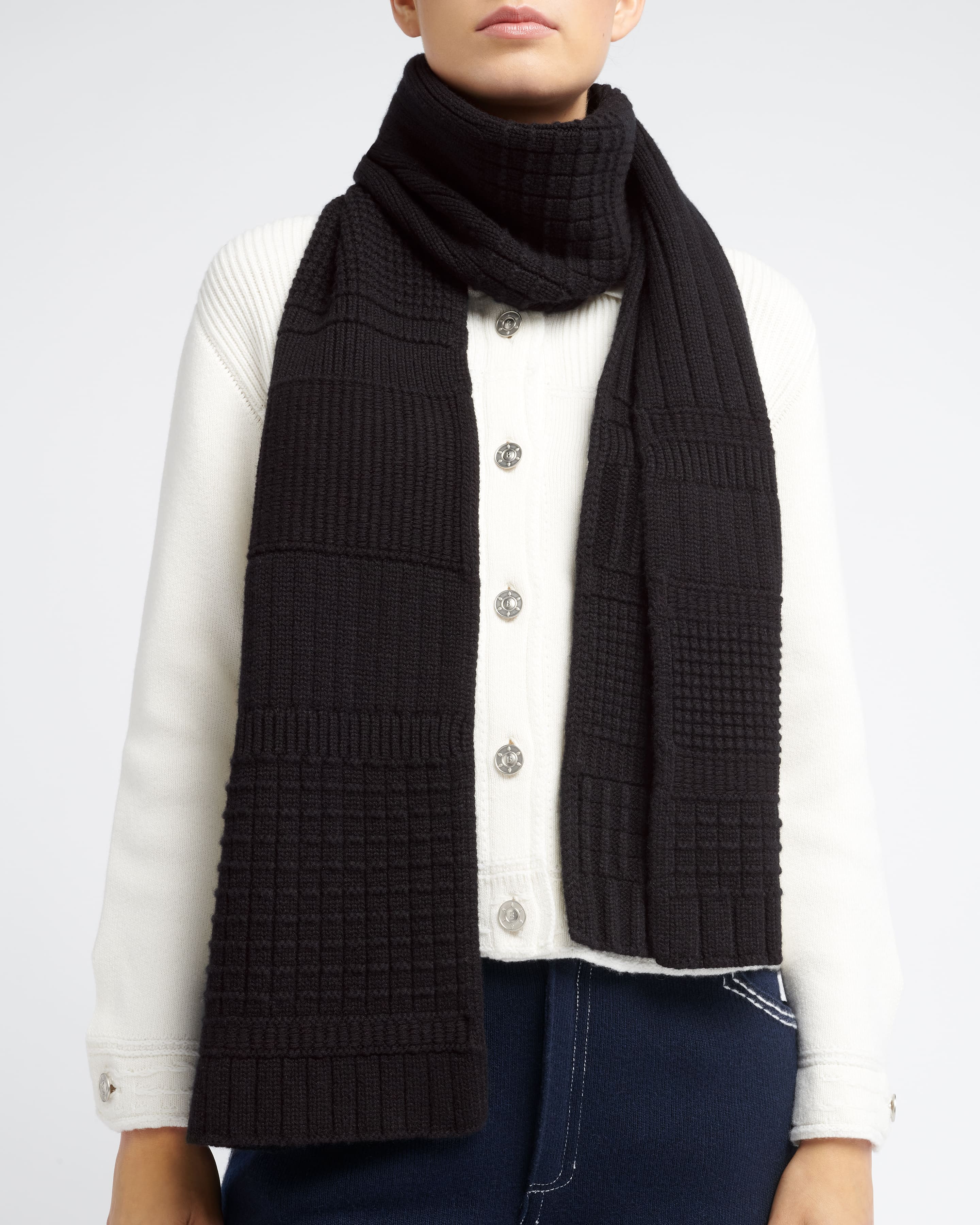 Textured cashmere scarf Barrie
