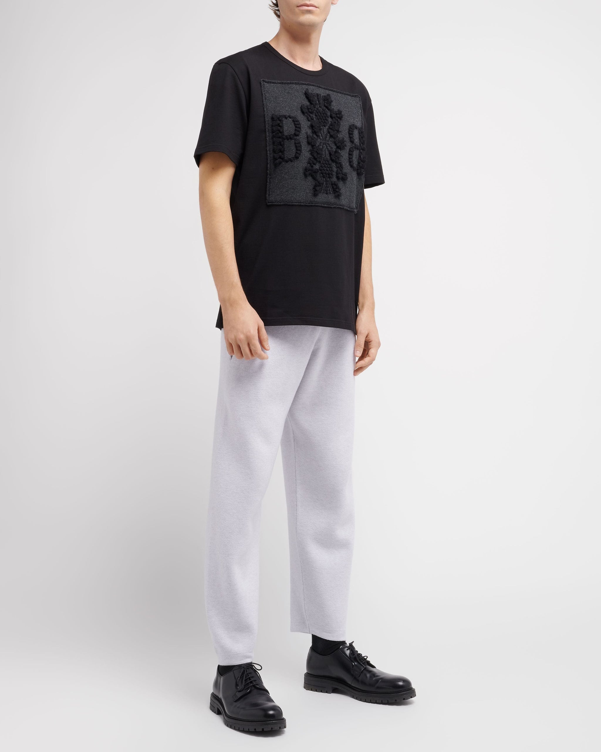 Cotton t-shirt with Barrie logo cashmere patch – Barrie.com