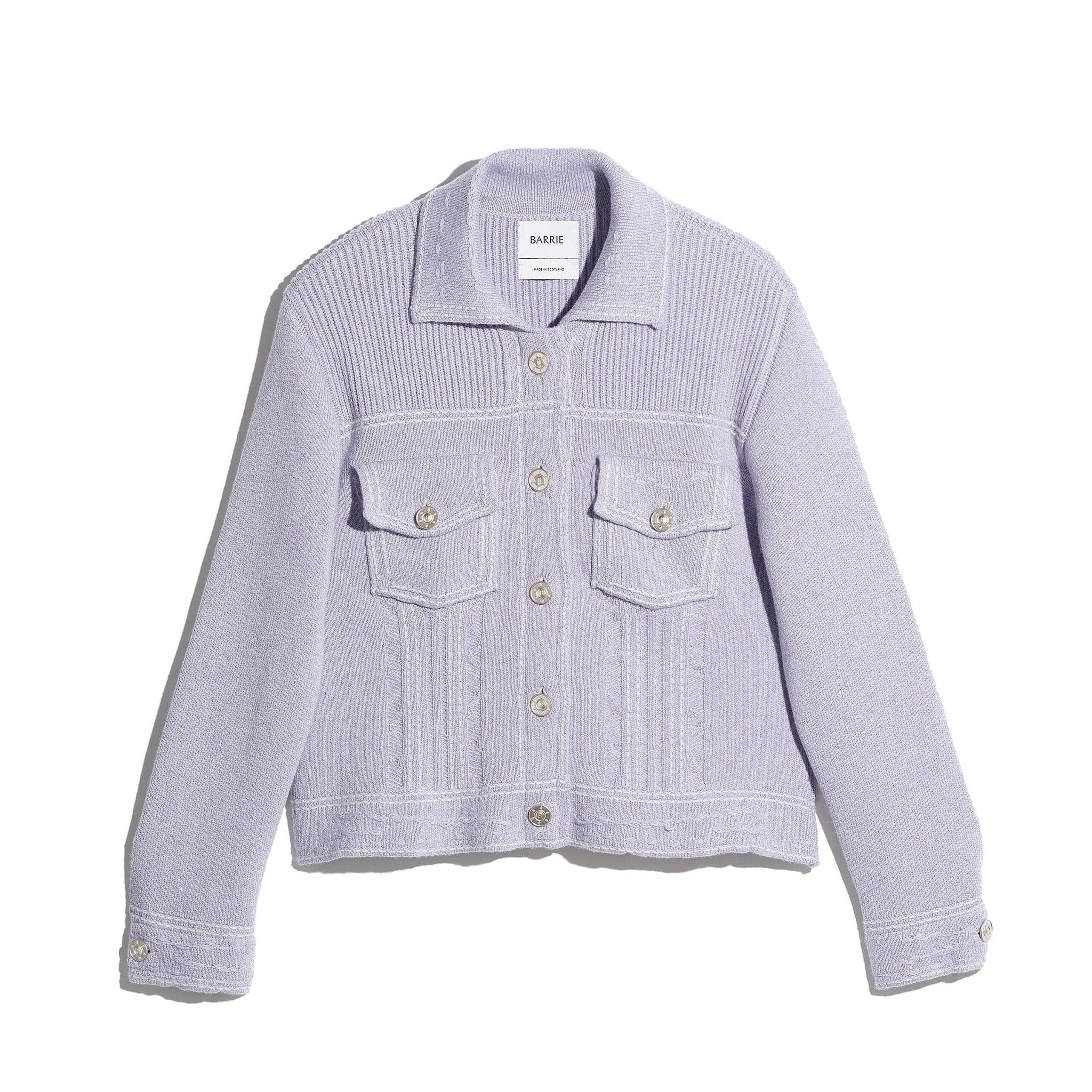 Denim cashmere and cotton jacket – Barrie.com