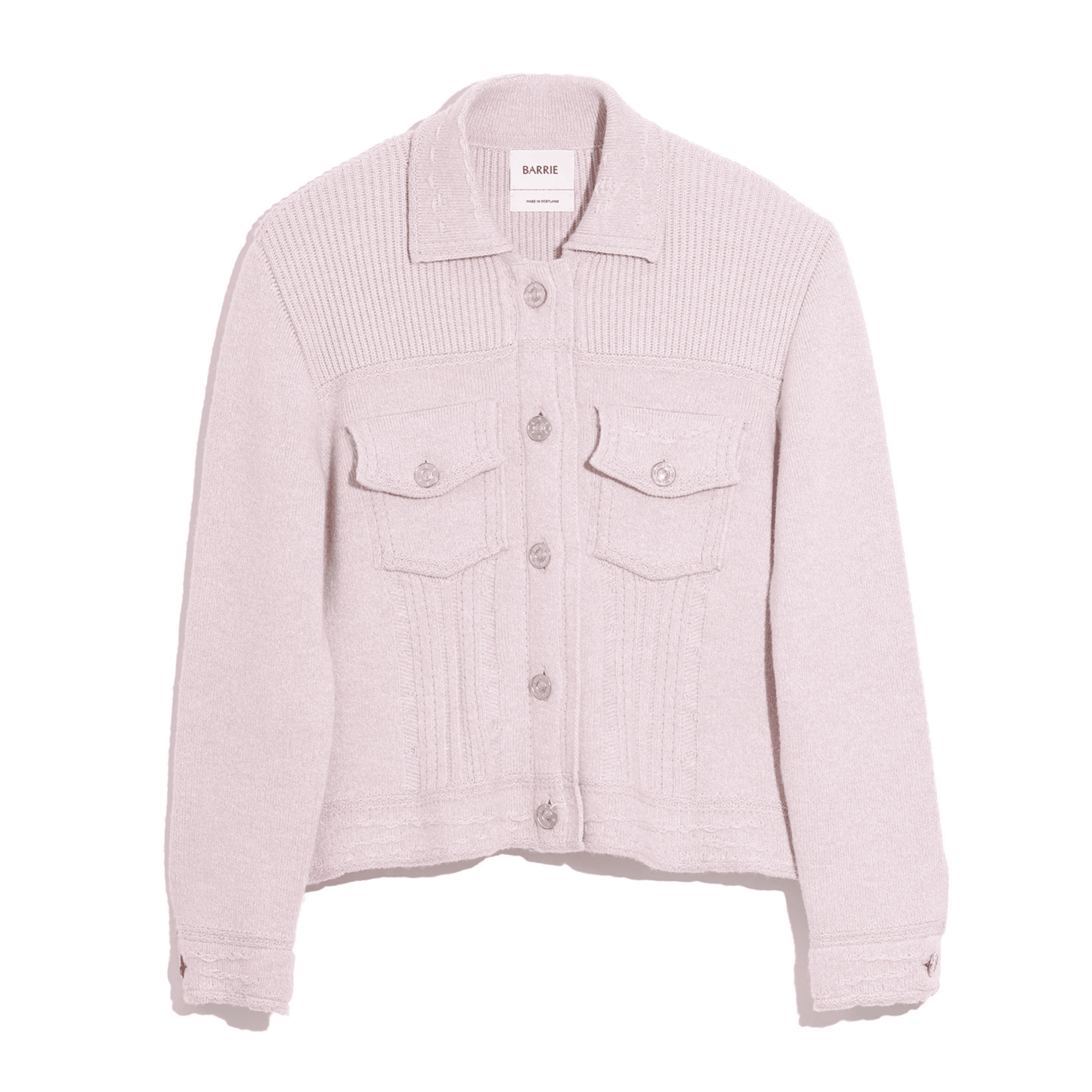 Denim cashmere and cotton jacket – Barrie.com